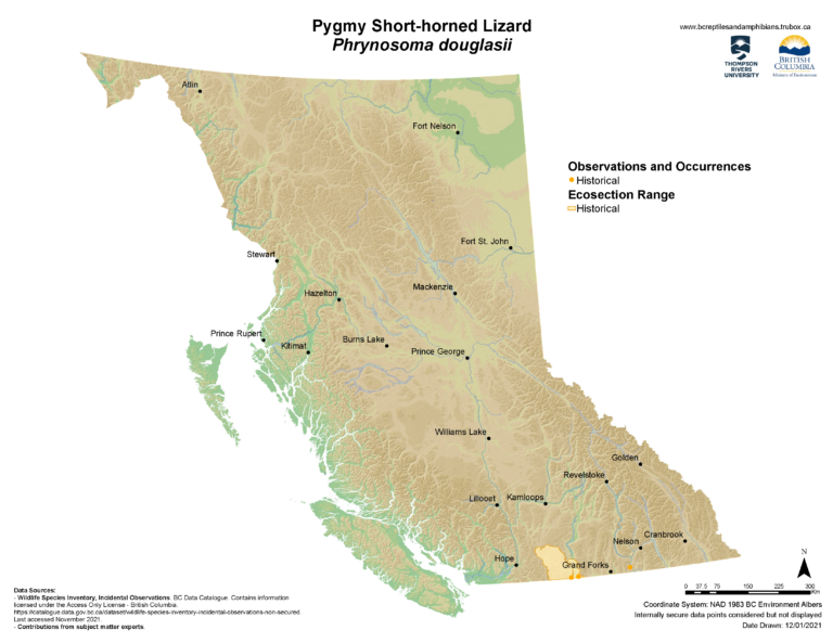 Range Maps - B.C. Reptiles & Amphibians