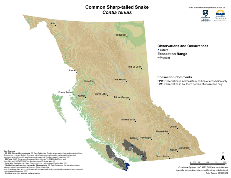 Range Maps - B.C. Reptiles & Amphibians