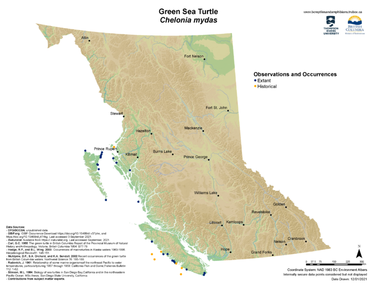 Range Maps - B.C. Reptiles & Amphibians