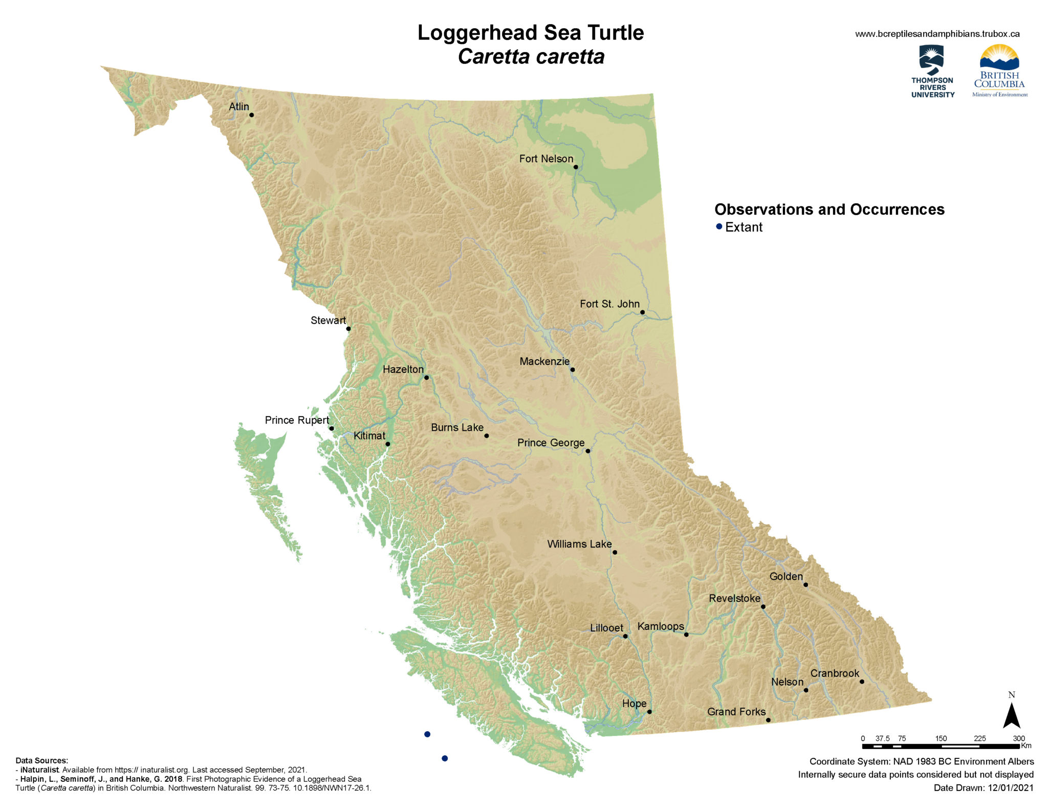 Range Maps - B.C. Reptiles & Amphibians